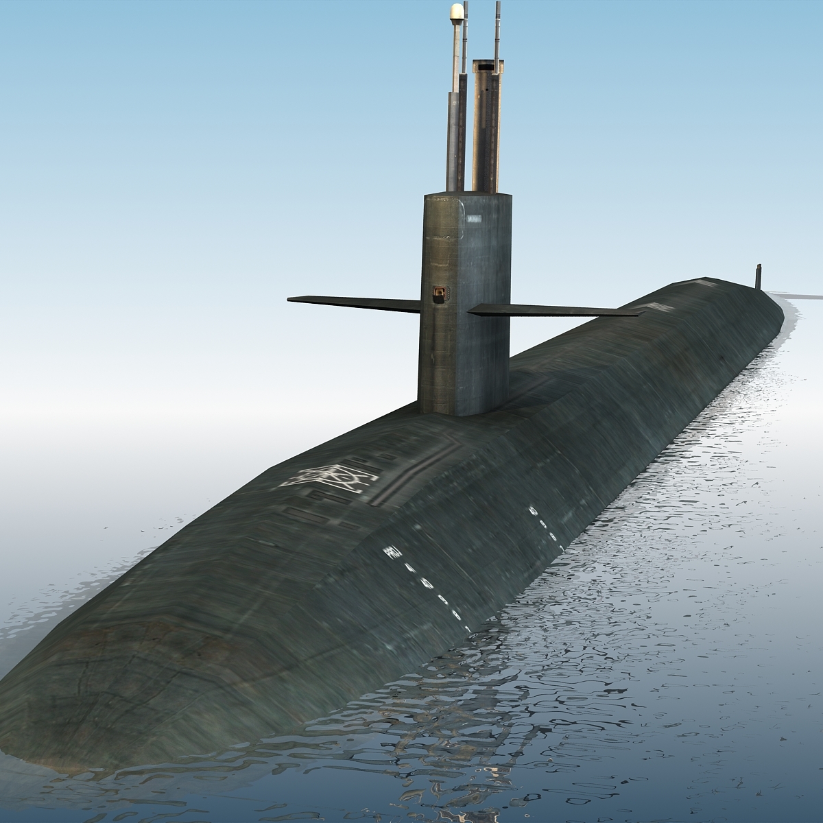 3d model uss michigan ssgn-727