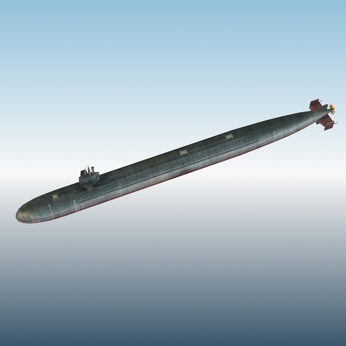 3d model uss michigan ssgn-727
