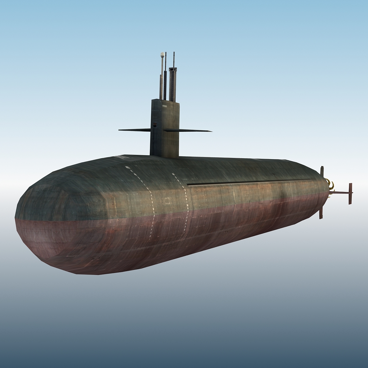 3d model uss michigan ssgn-727