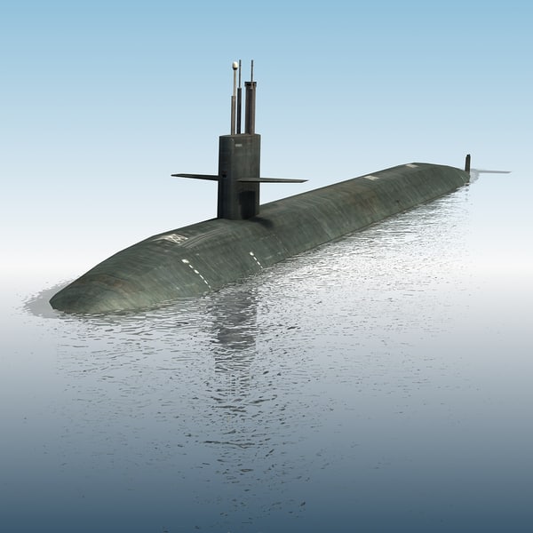 3d model uss michigan ssgn-727
