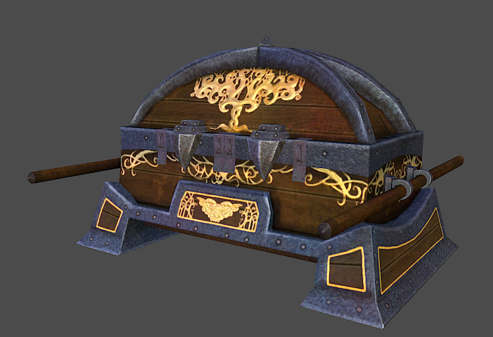 3d medieval crate
