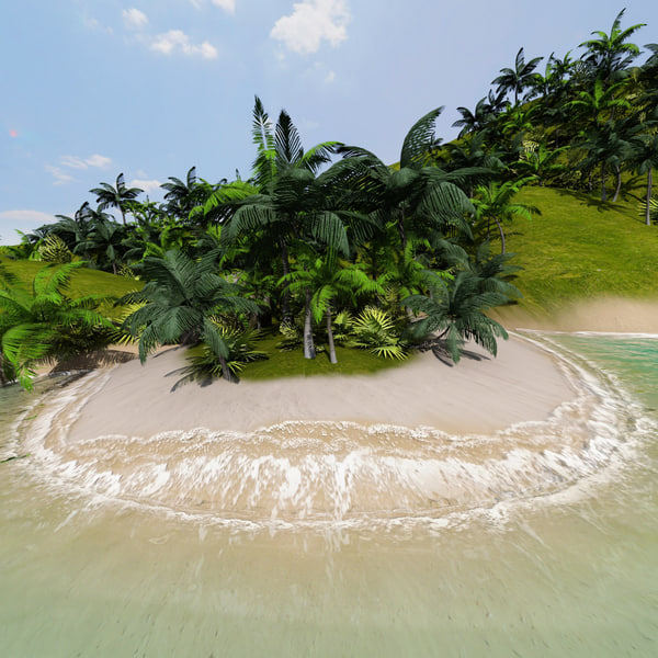 island modelled 3d model