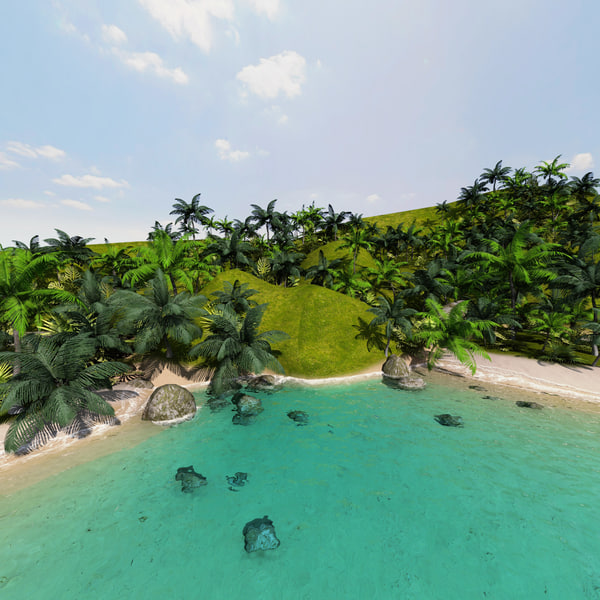 island modelled 3d model