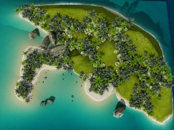 island modelled 3d model