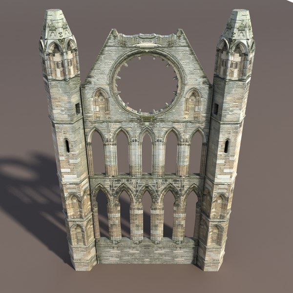 3d model of castle ruin modelled