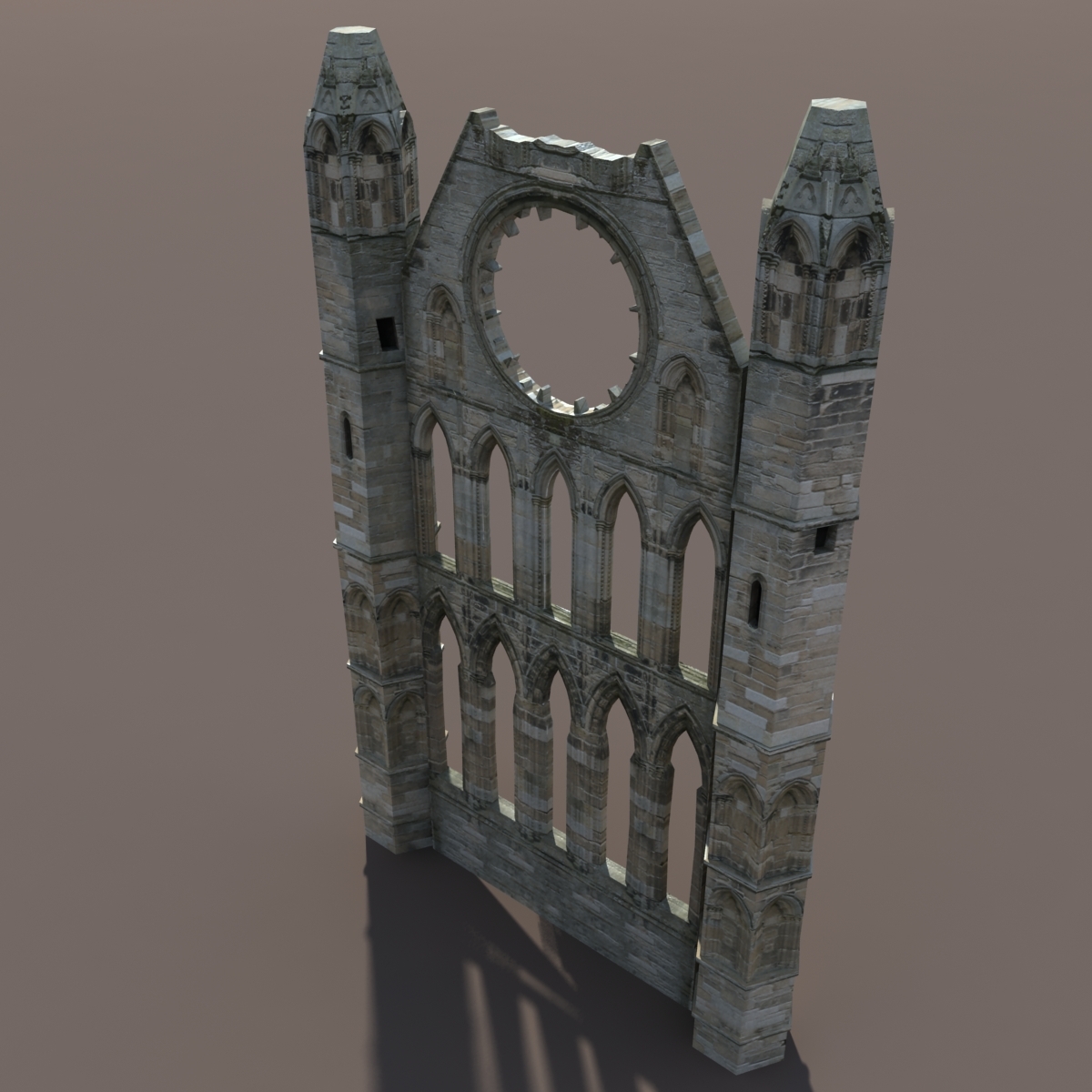 3d castle ruin modelled