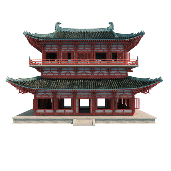 chinese building 3d model
