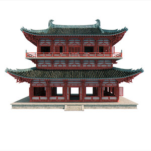 chinese building 3d model