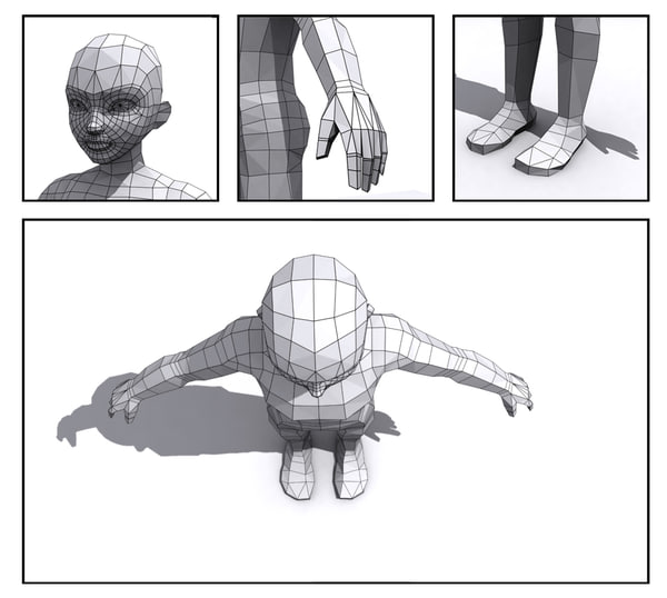 generic female base mesh human max