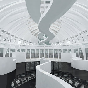 3d atrium hall store