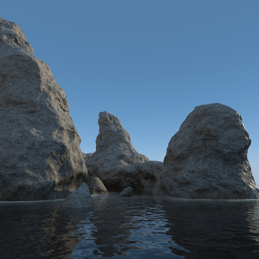 3d model of cliff rock landscape