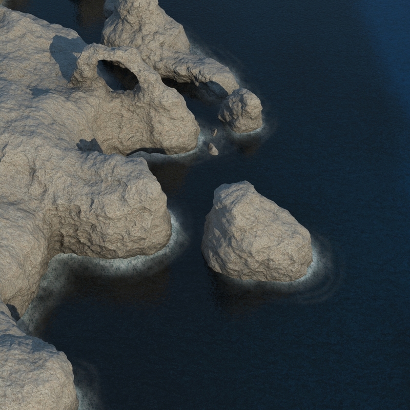 3d model of cliff rock landscape