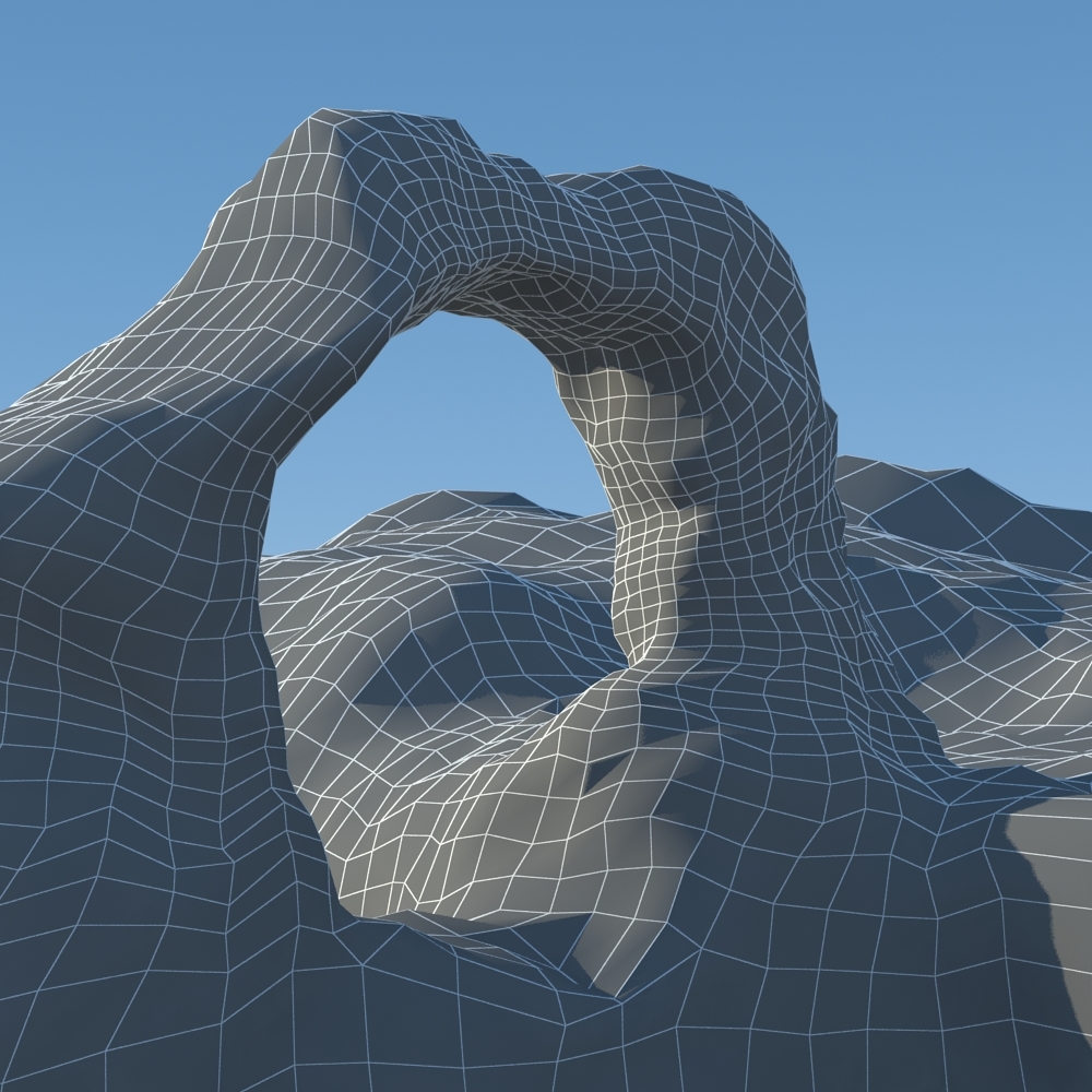 3d model of cliff rock landscape