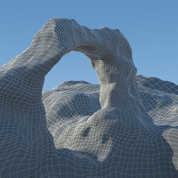 3d model of cliff rock landscape