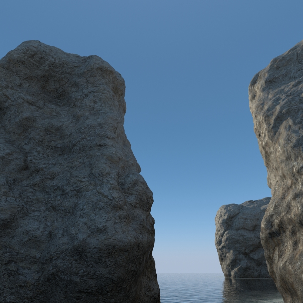 3d model of cliff rock landscape
