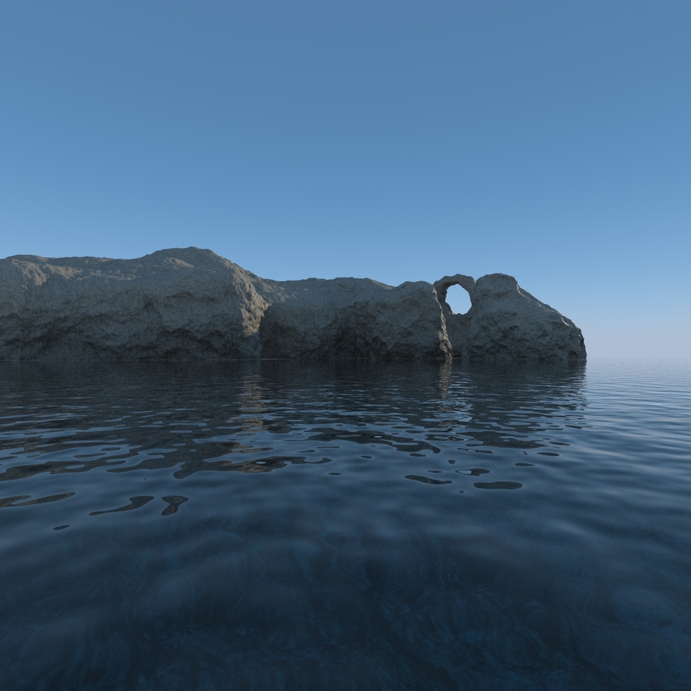 3d model of cliff rock landscape