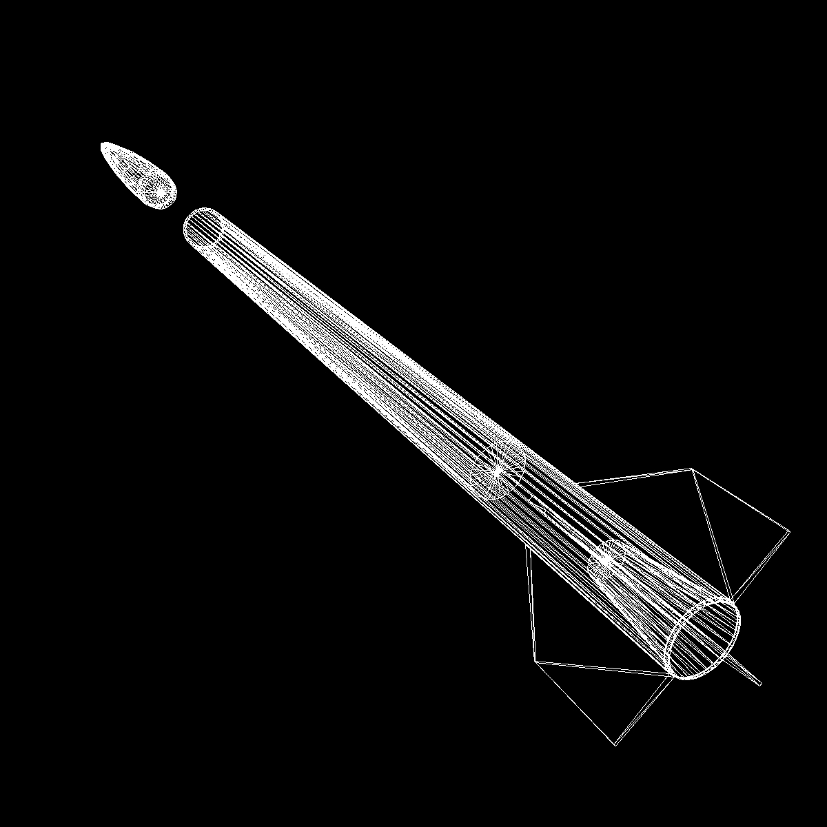 sounding rocket loki 3d model
