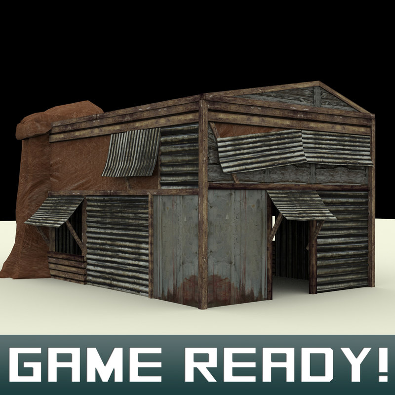 3d slums building 1 model