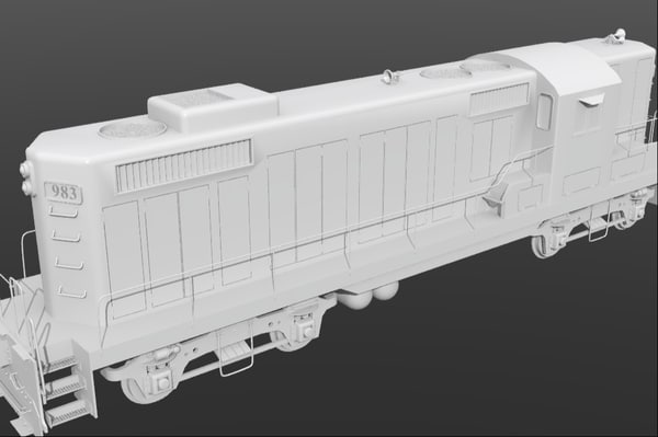train gp9 locomotive 3d model
