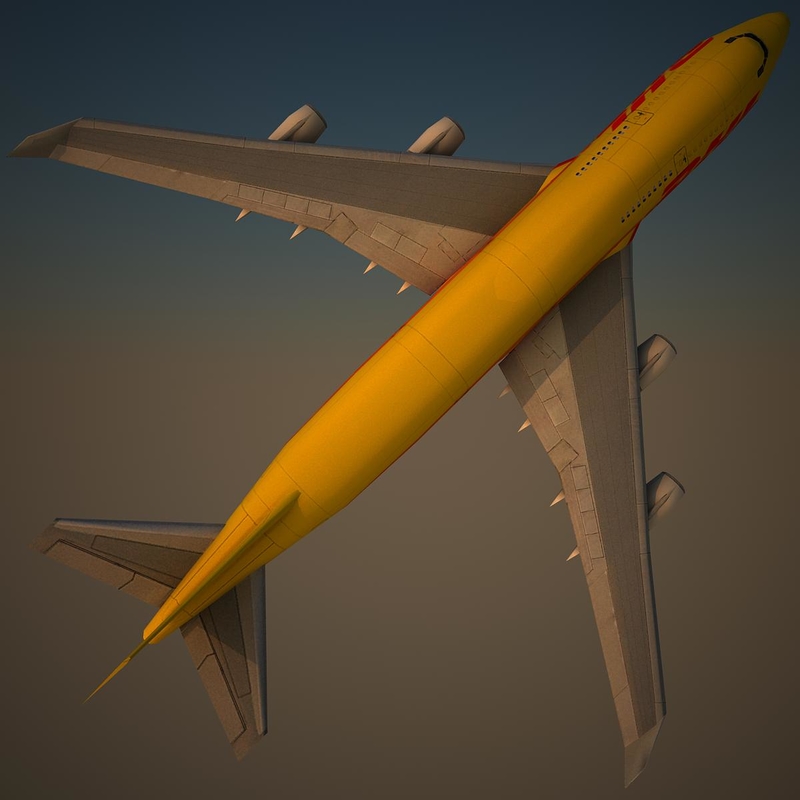 3d boeing 747-400 dhl