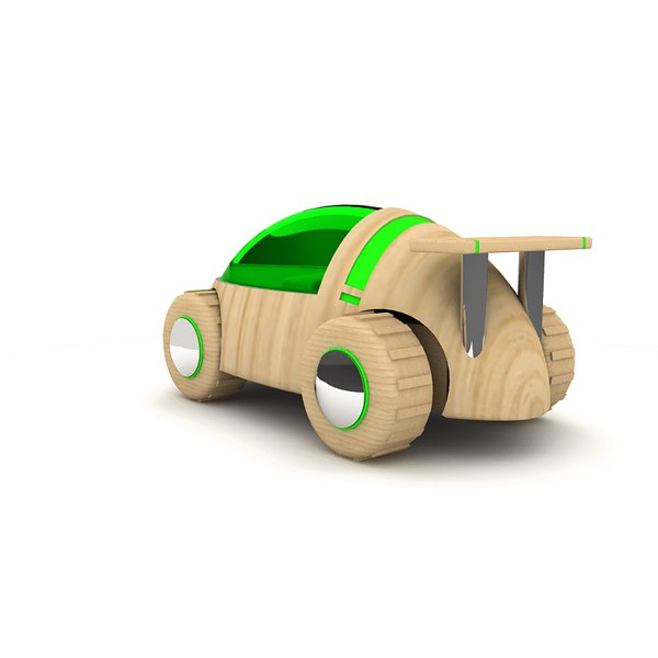 3d model wooden toy cars