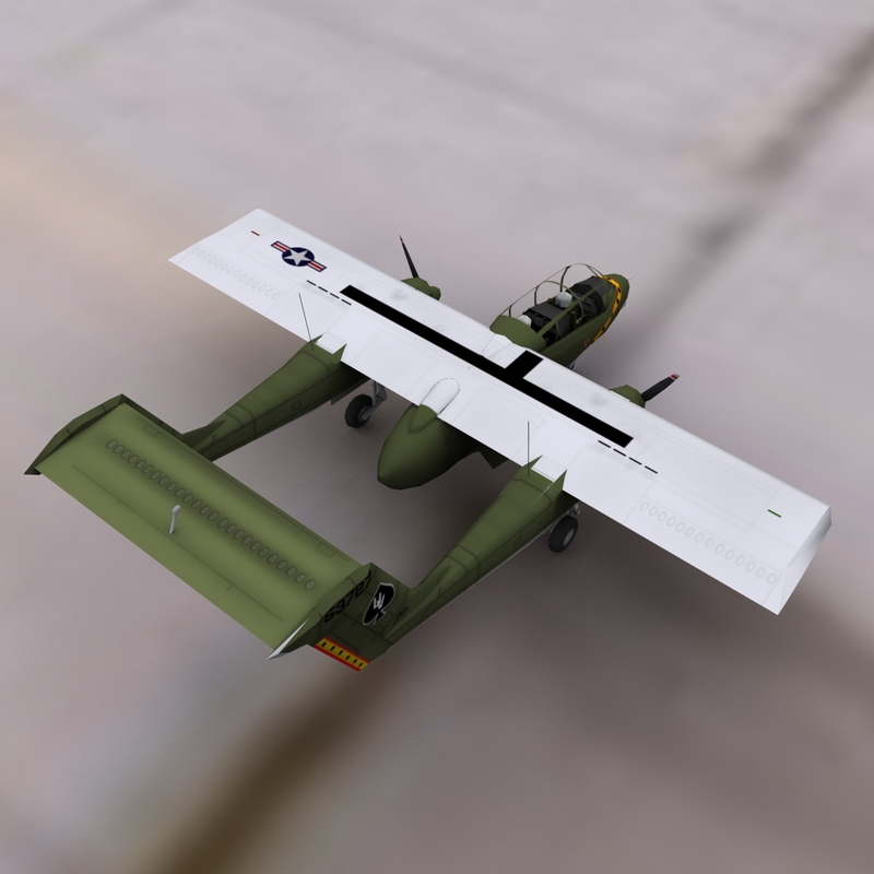 3d model of north american ov-10 bronco