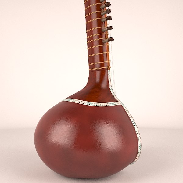 3d sitar stringed