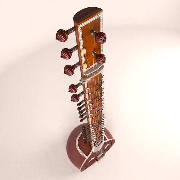 3d sitar stringed