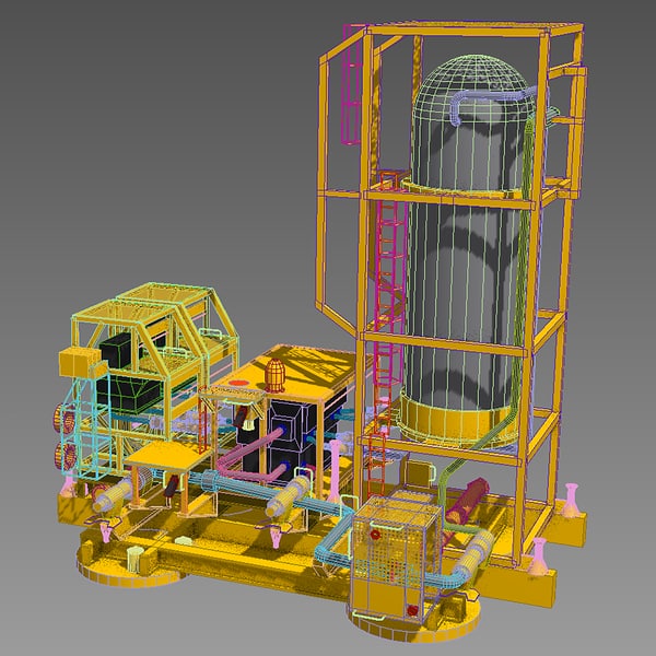 subsea offshore modules 3d model