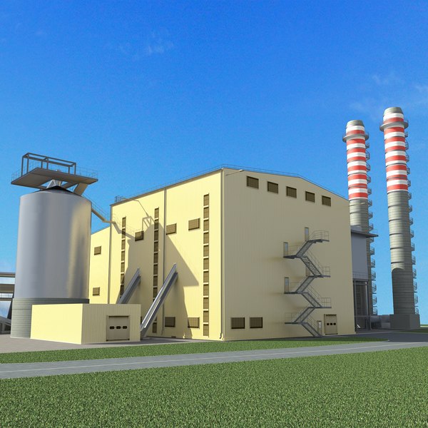 3d model power generating plant