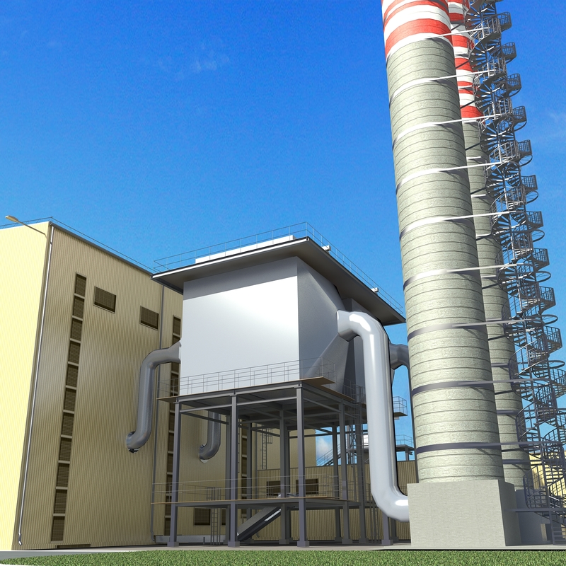 3d model power generating plant