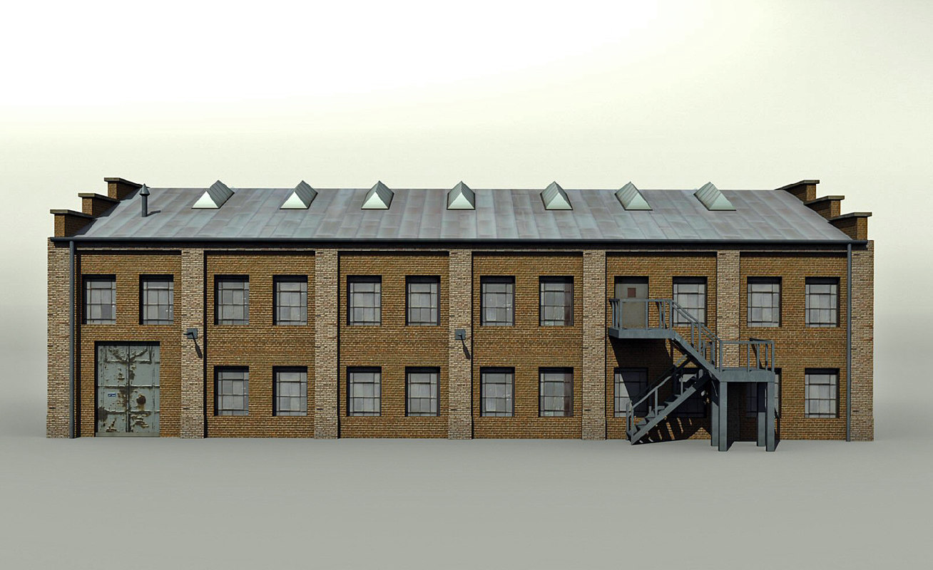 old factory hall 3d model