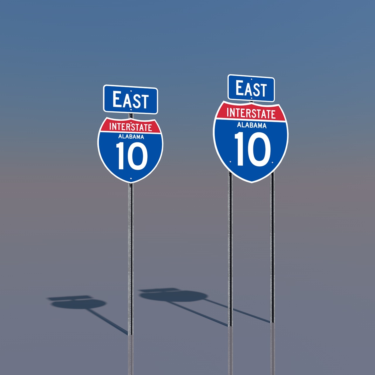 interstate 10 signs alabama c4d