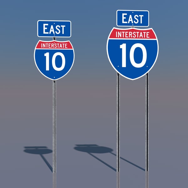 interstate 10 signs alabama c4d