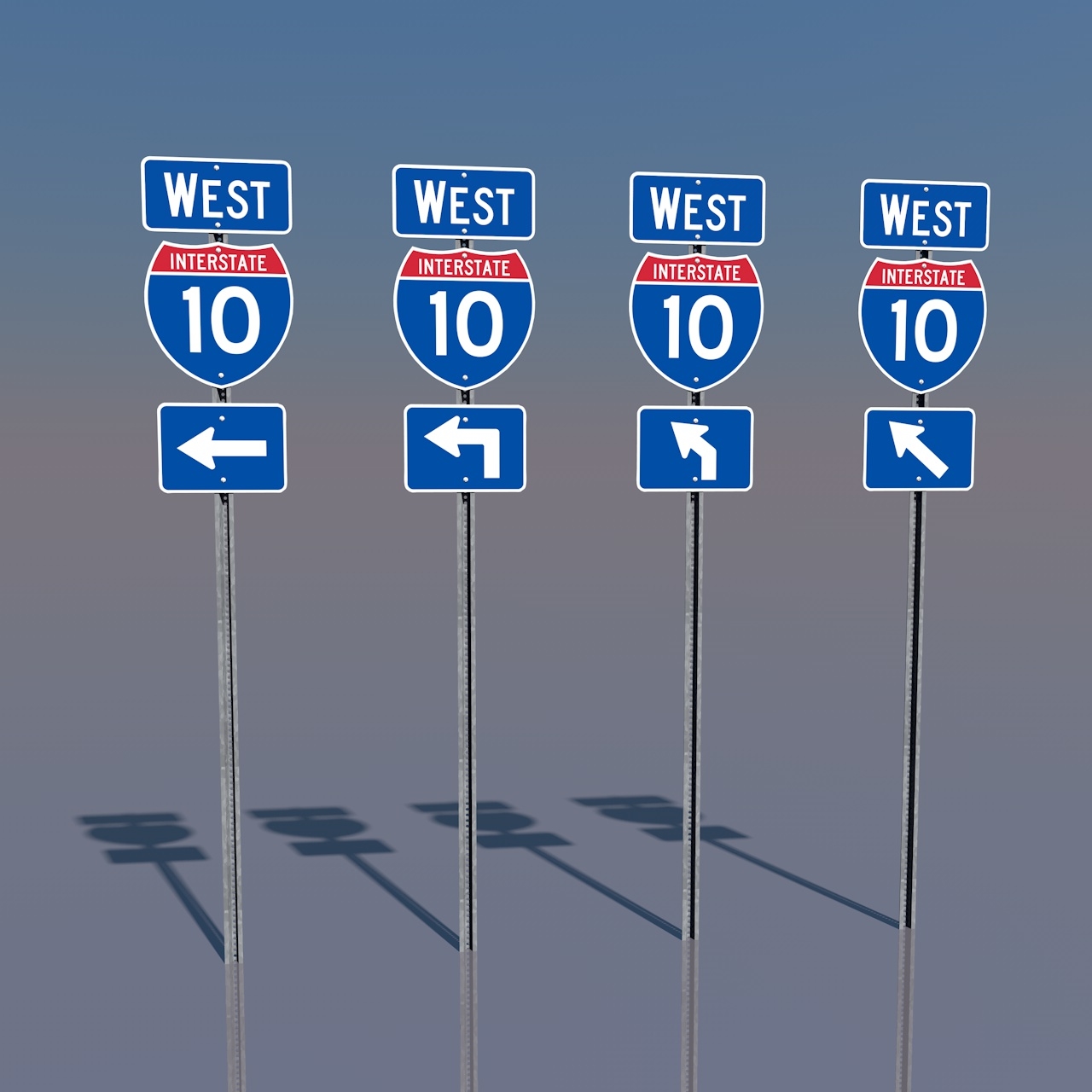 interstate 10 signs alabama c4d