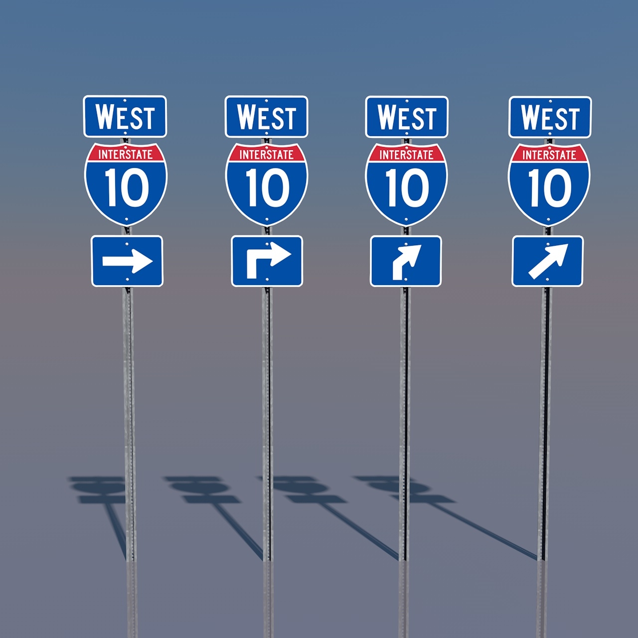 interstate 10 signs alabama c4d