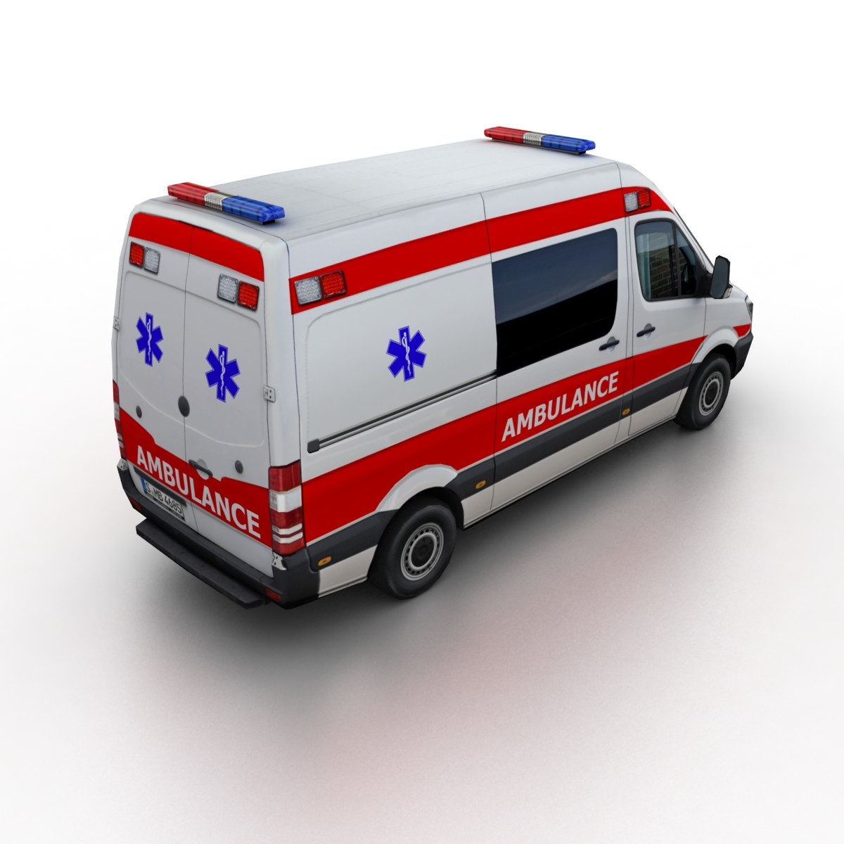 2014 mercedes-benz sprinter ambulance 3d 3ds
