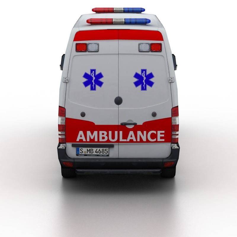 2014 mercedes-benz sprinter ambulance 3d 3ds