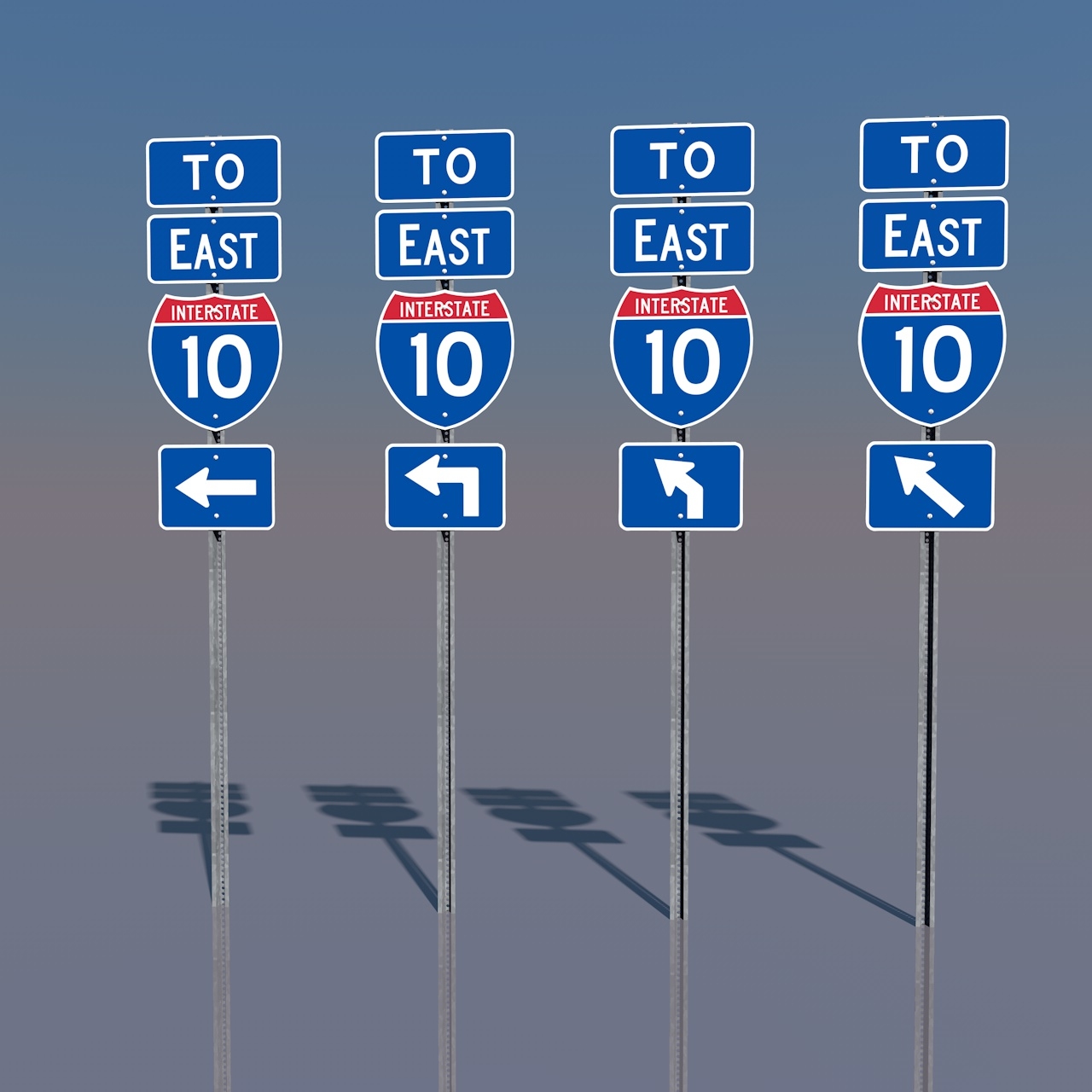 interstate 10 signs alabama c4d