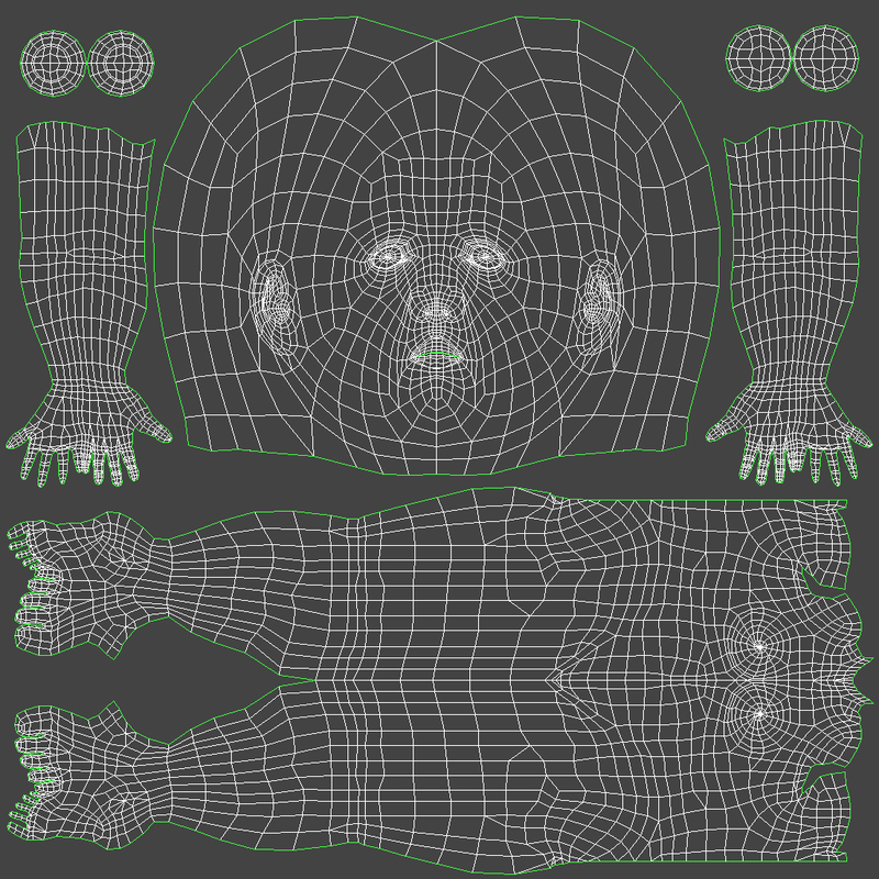 generic female base mesh human max