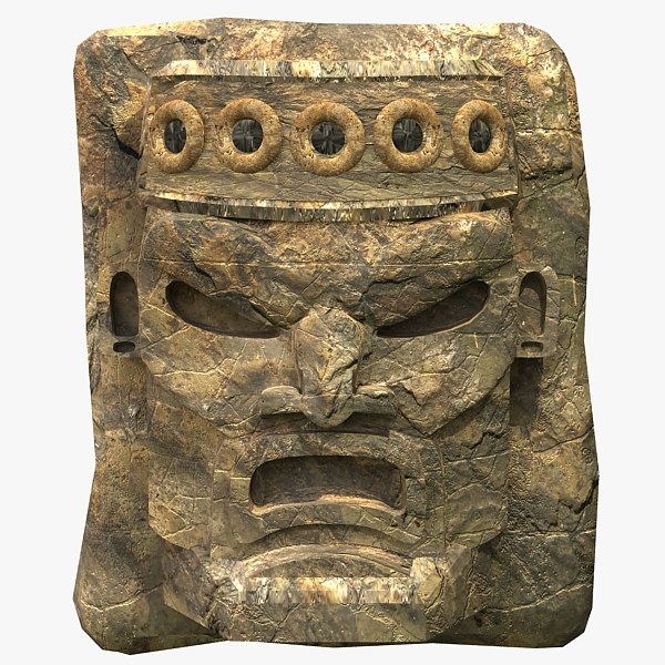 of stone totems heads