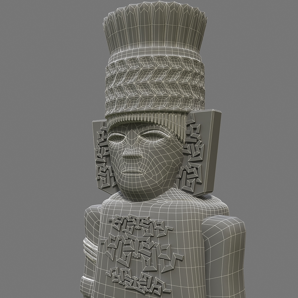 of stone totems heads