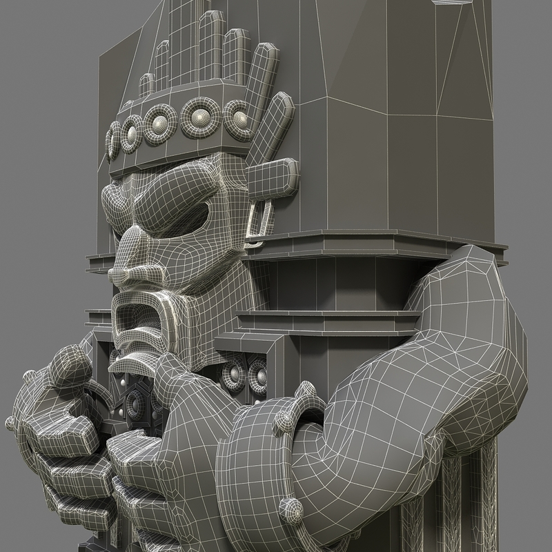 of stone totems heads