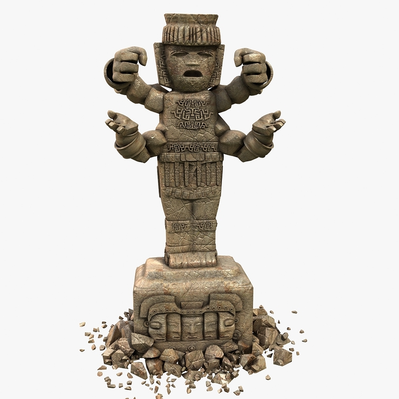 of stone totems heads