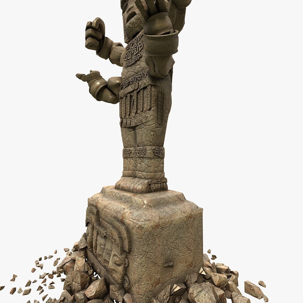 of stone totems heads