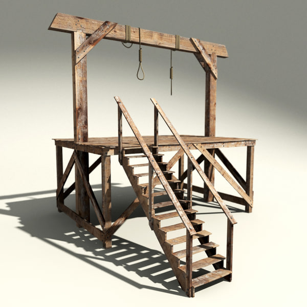 3d model medieval gallows