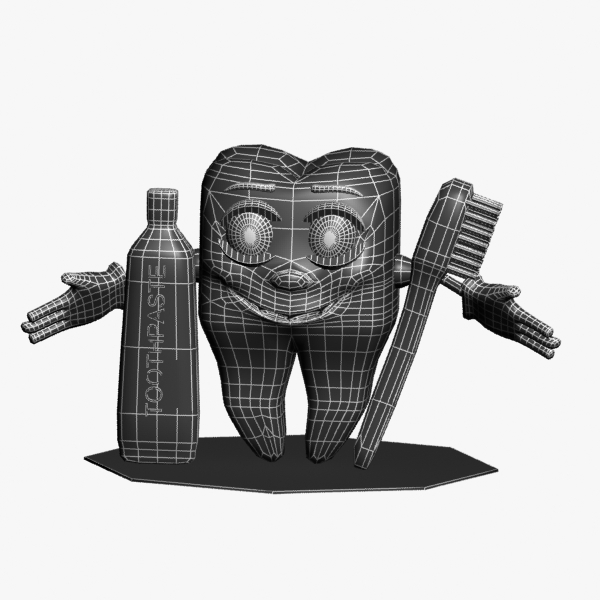 3d tooth character