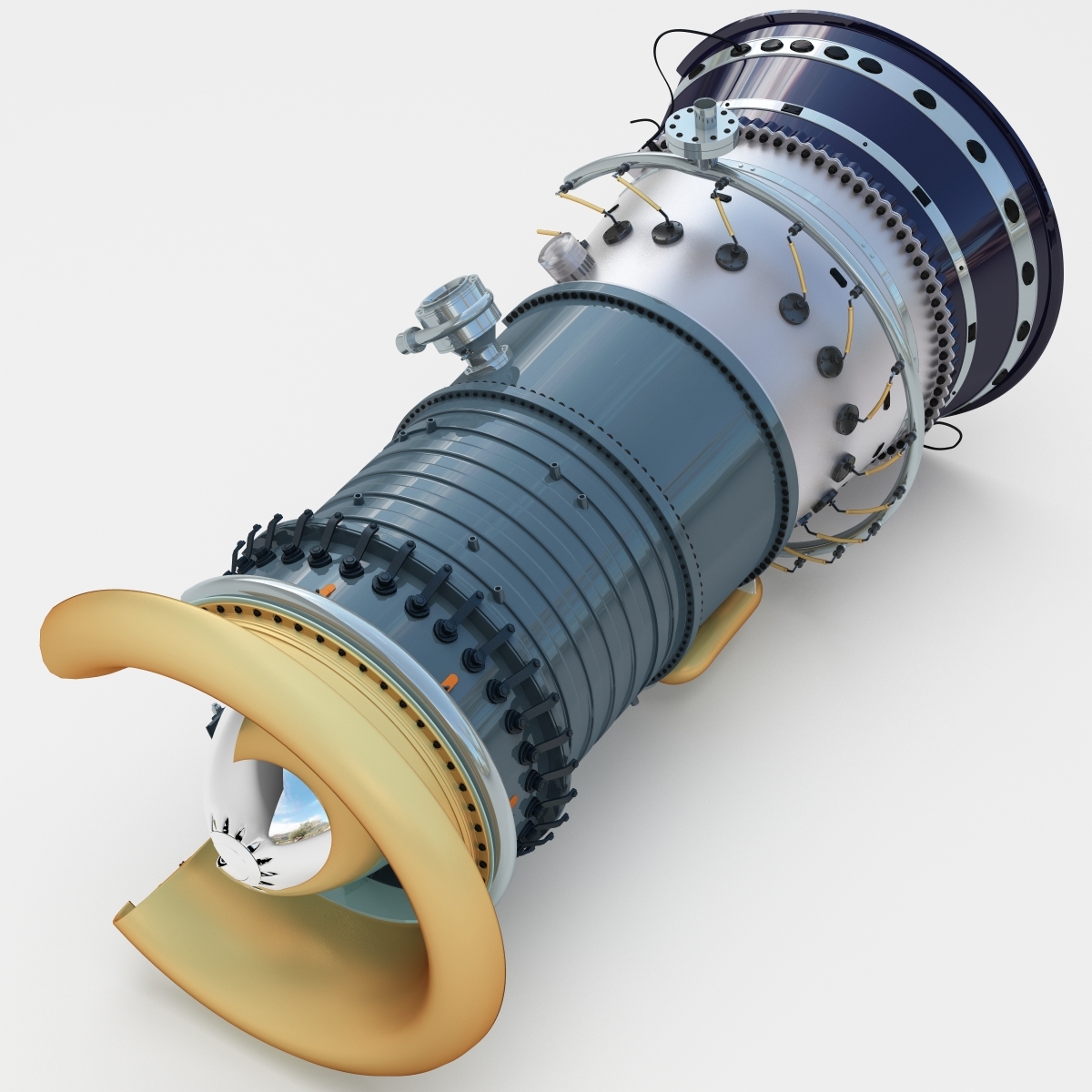 3d model aircraft jet turbine 3