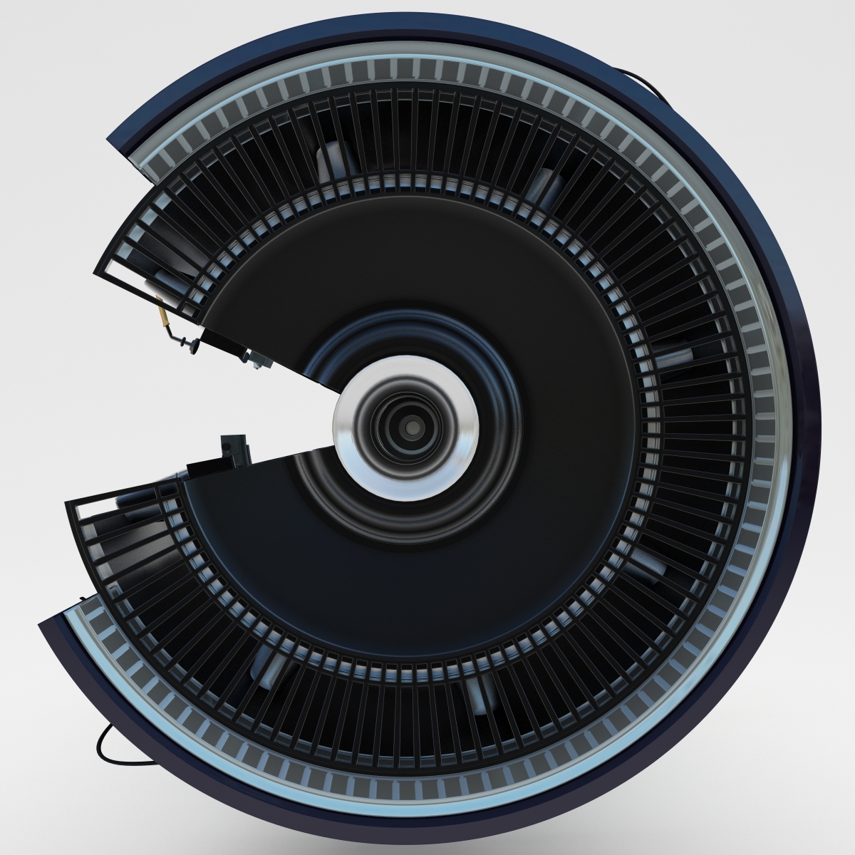 3d model aircraft jet turbine 3