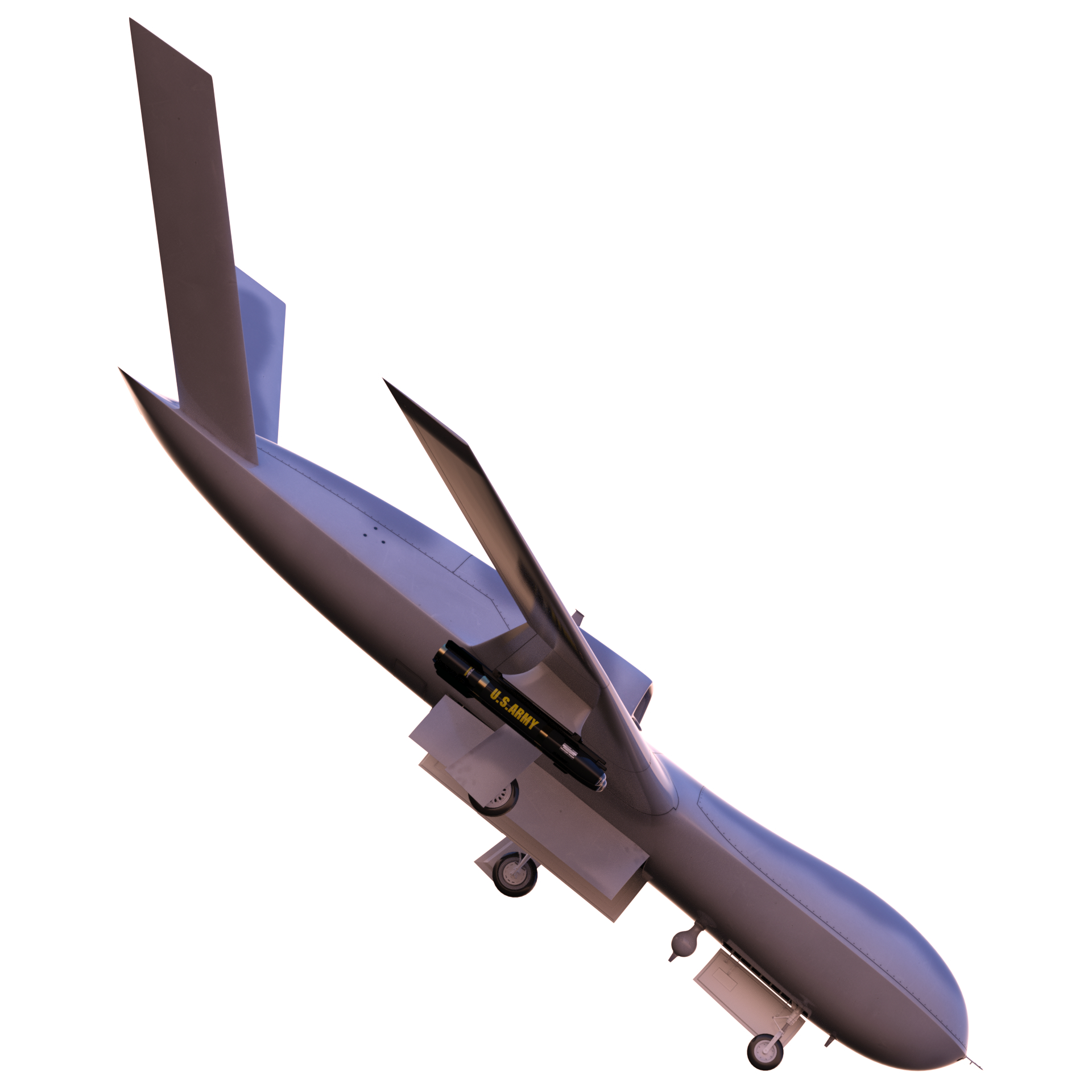 general atomics avenger predator 3d model